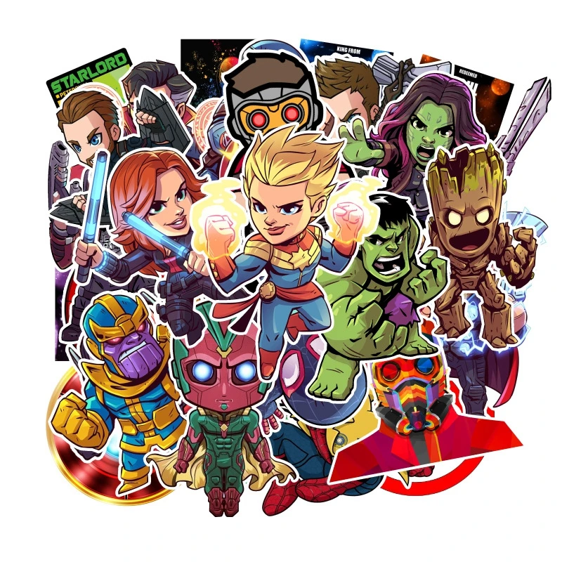 Marvel Stickers Avengers Endgame Sticker Ironman Hulk Captain America ...