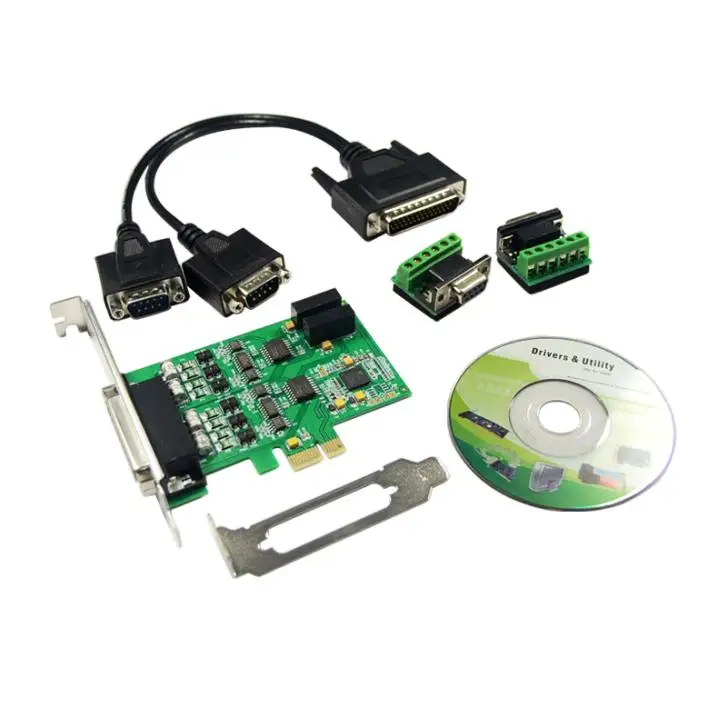 EXAR XR17V352 Chipset PCI E to 2 Port RS485/422 Convert Card Optoelectronic isolation|pci-e card ...