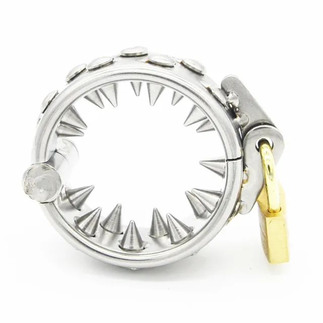 Buy Locking Stainless Steel Pleasure Spike Cock Ball