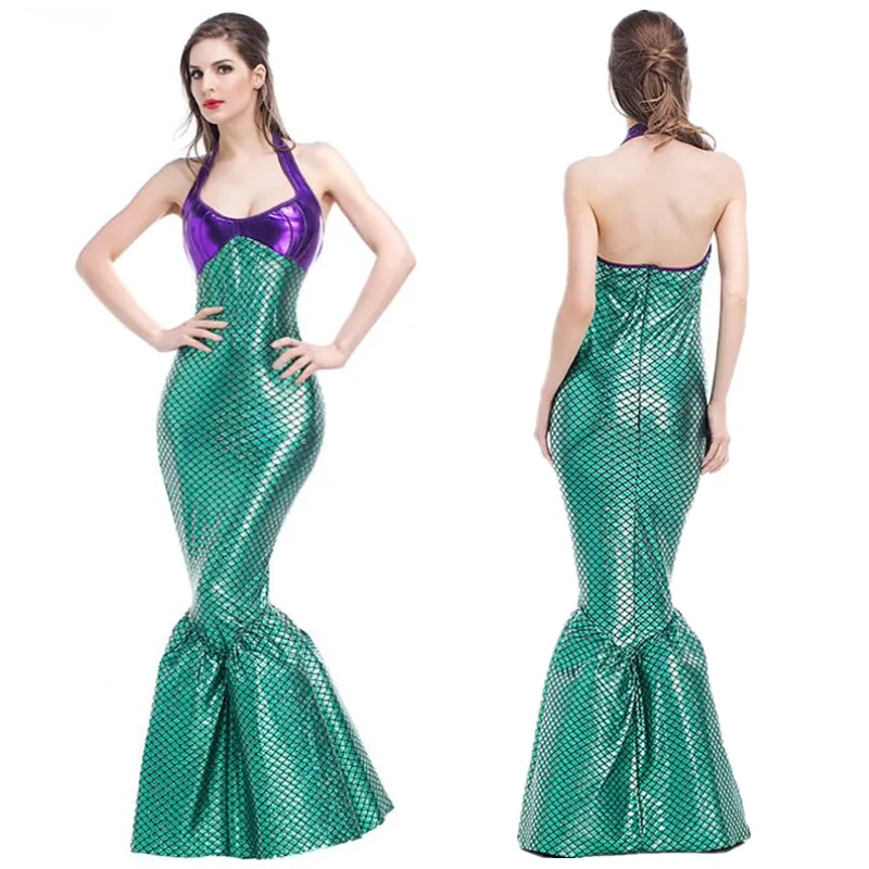 Sexy Halloween Costume Fantasia Mermaid Costume Ariel Mermaid Princess Adult Mermaid Dress