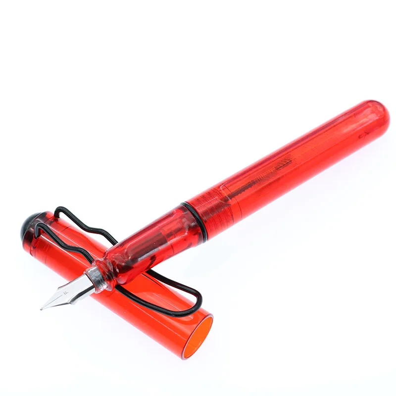 Business Office Signature Transparent Red Pen Stainless Steel Pen Tip 0 ...