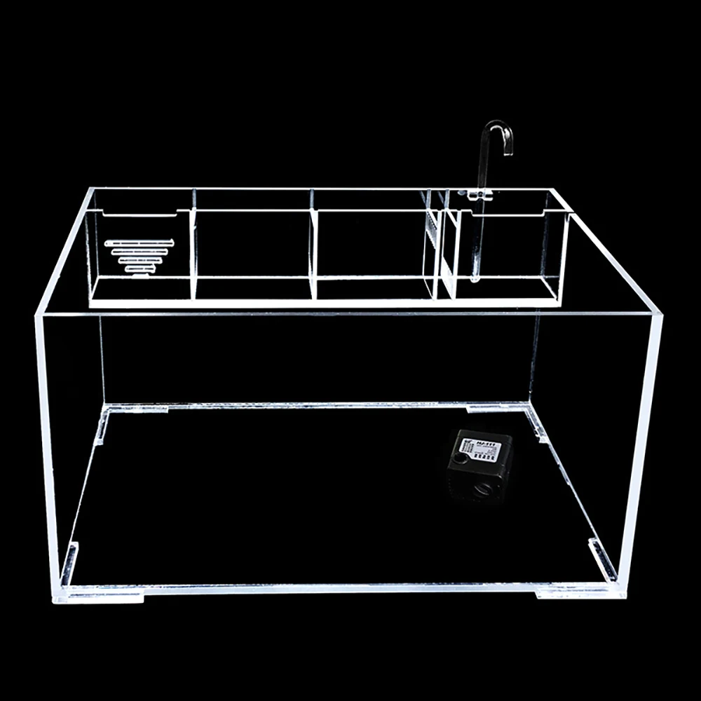 Creative Ecological Desktop Fish Tank with Water Pump - Integrated ...