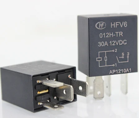 HFV6 car relay 12v 4pin 5pin 30A for headlamp fan air conditioner ...