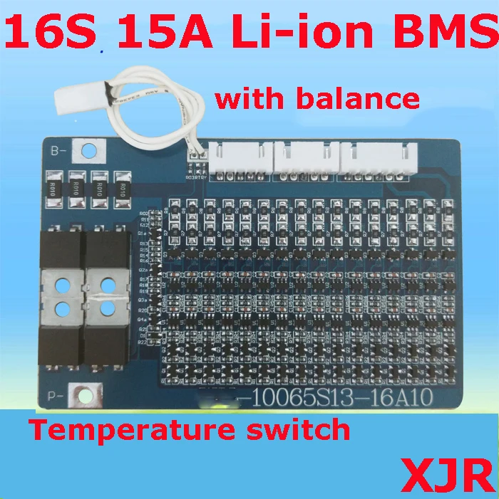 16S 15A lithium Polymer lipo BMS/PCM/PCB battery protection board for ...