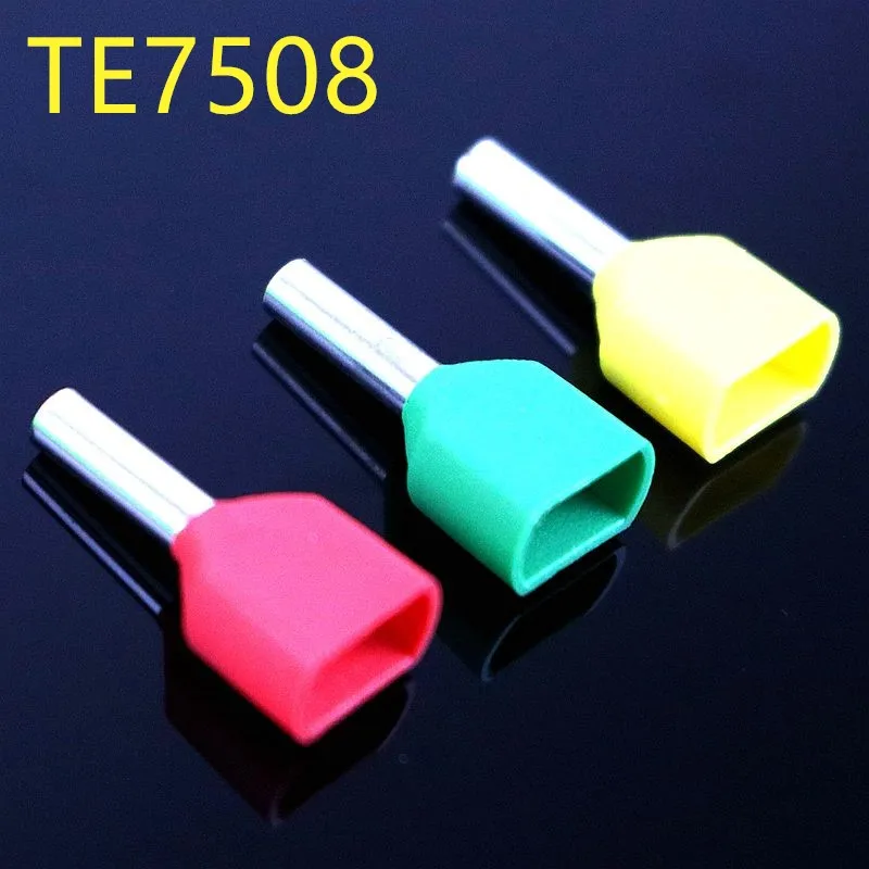 1000pcs/pack Te7508 Two Pre-insulated Pipe-shaped End Cold Pressed ...