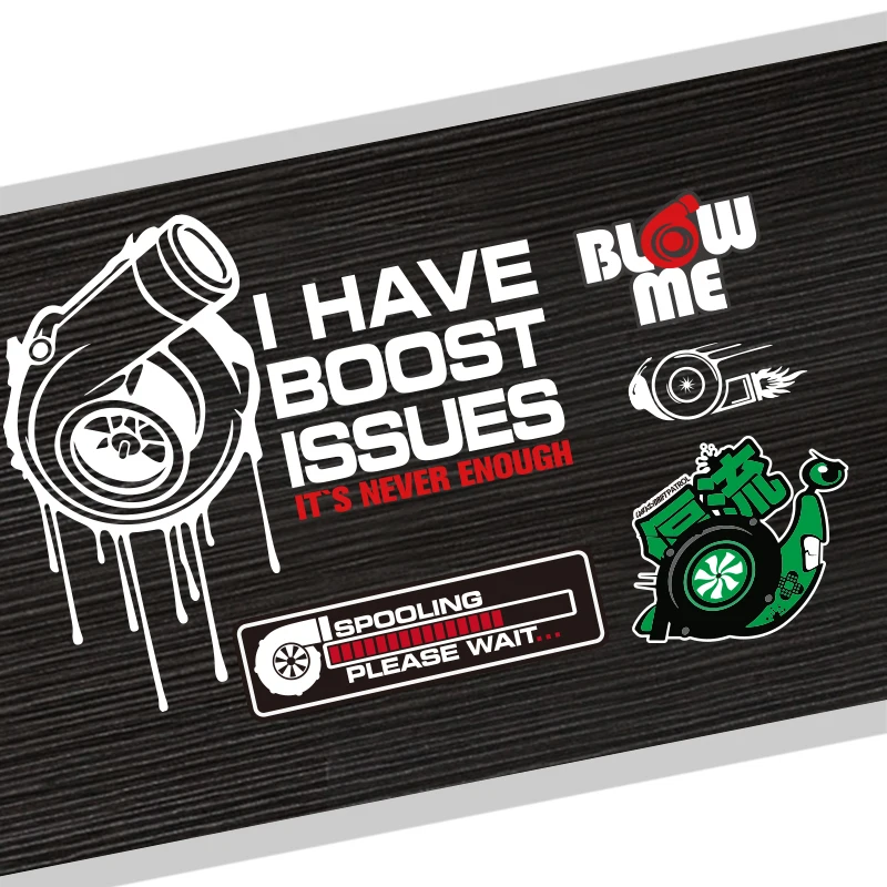 자동차 스티커 데칼 터보 부스트 달팽이 속도 마스터 반사 비닐 7 디자인 2 가지 색상 튜닝 자동차 스타일링 액세서리car