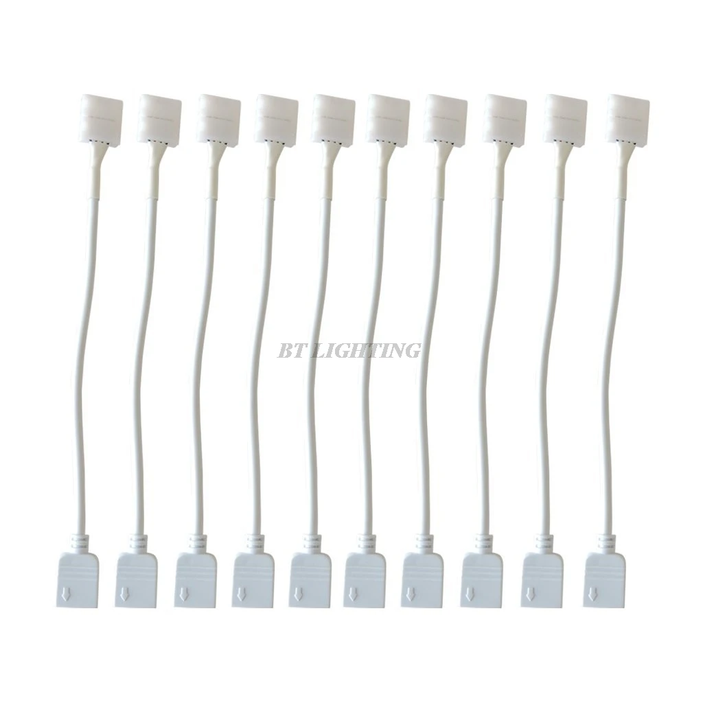 White LED Strip Light 4 Pin Connector Adapter for Connecting 3528 5050 ...