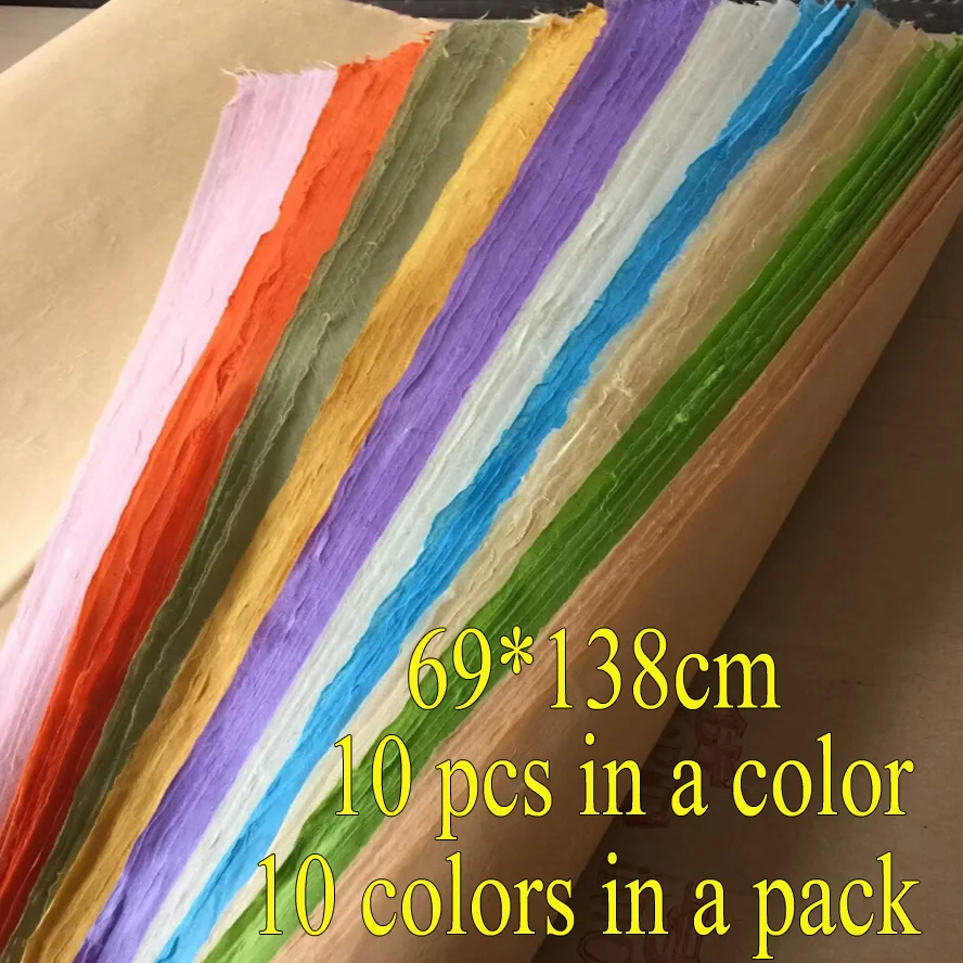 100pcs Colorful Chinese Rice Paper 10 Different Colors Painting Xuan ...