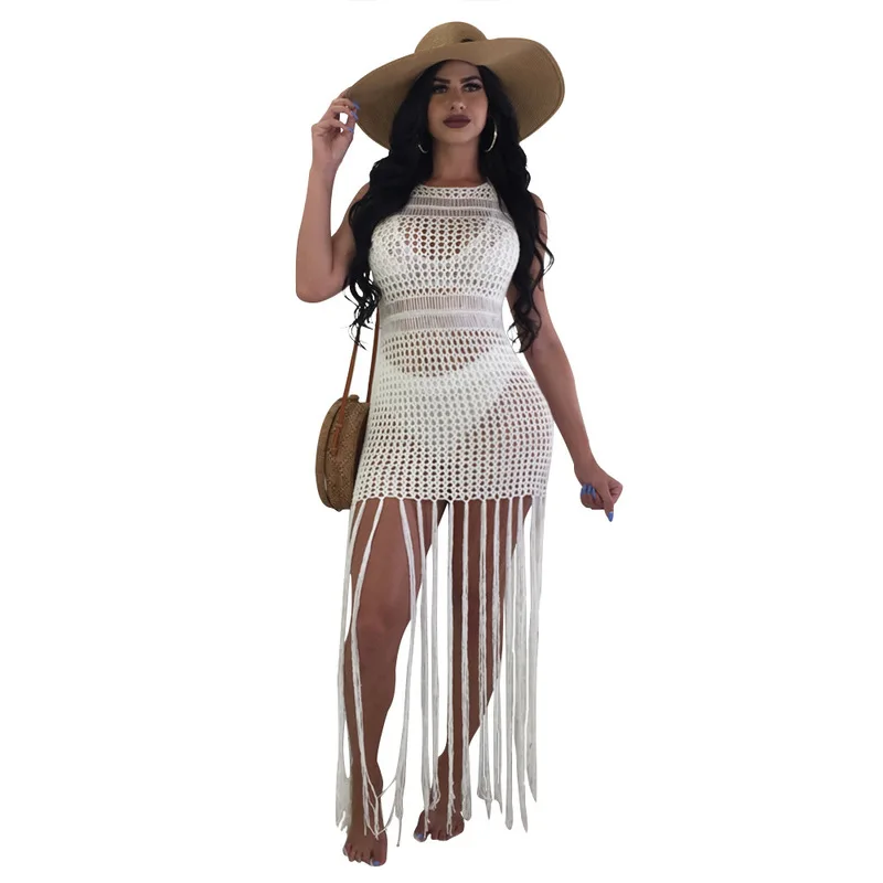 Sexy Transparent Knit Mini Dress Night Club Women 2018 Beach Summer See ...