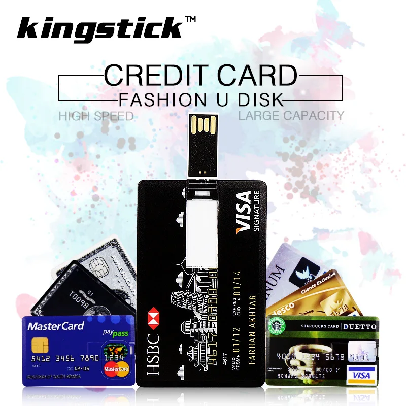 High speed Credit cards USB Flash Drive Bank Card 32GB USB Memory stick ...