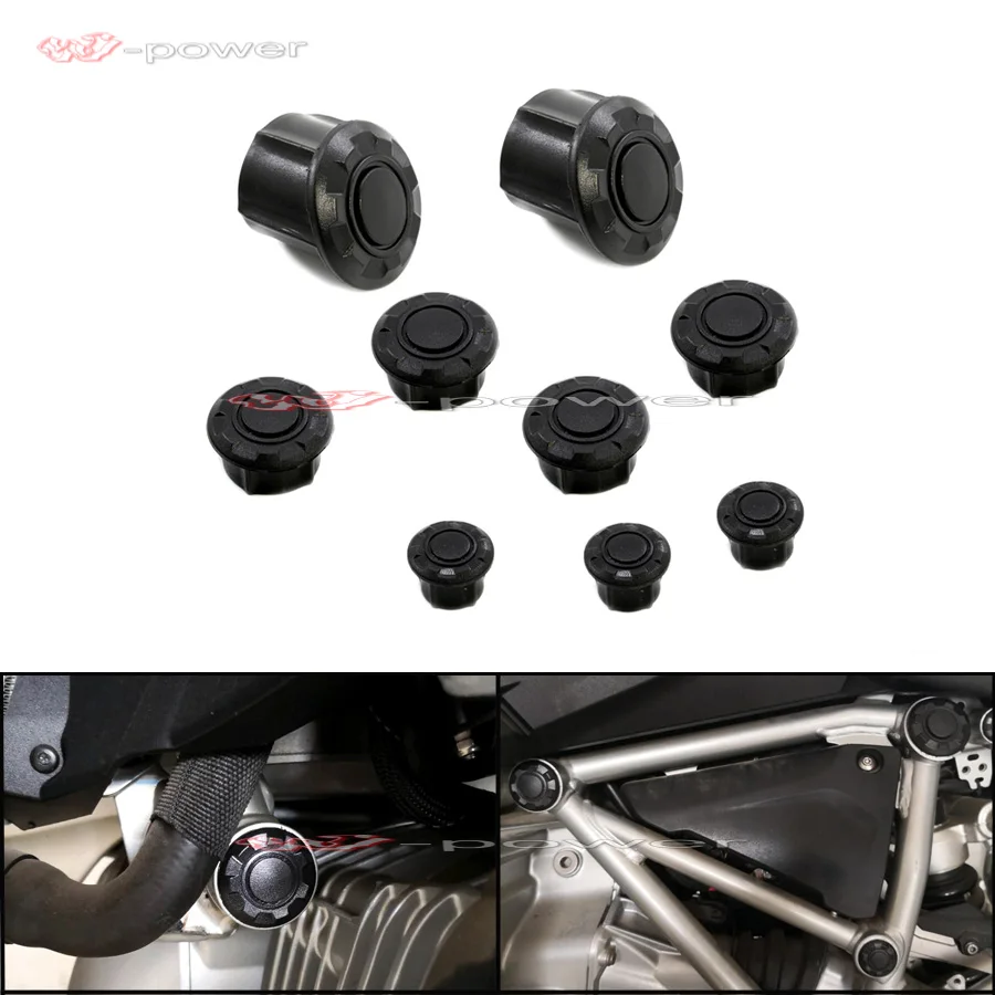 R1200GS Frame Hole Cover Caps Plug Decorative Frame Cap 9PC For BMW R ...