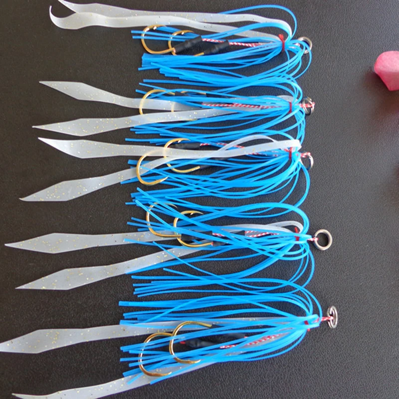 5pcs/set DIY Colorful Luminous Handmade Binding Fishing Hook with ...