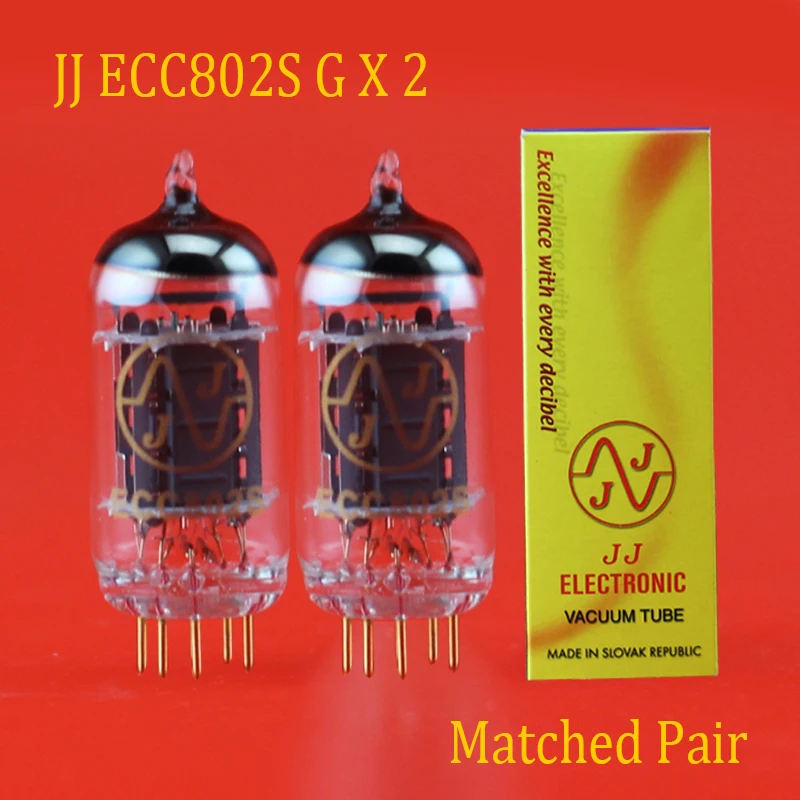 JJ ECC802S( 12AU7 /ECC82/ ECC802), pasadores dorados, tubo de vacío emparejado, 2 uds., Envío ...