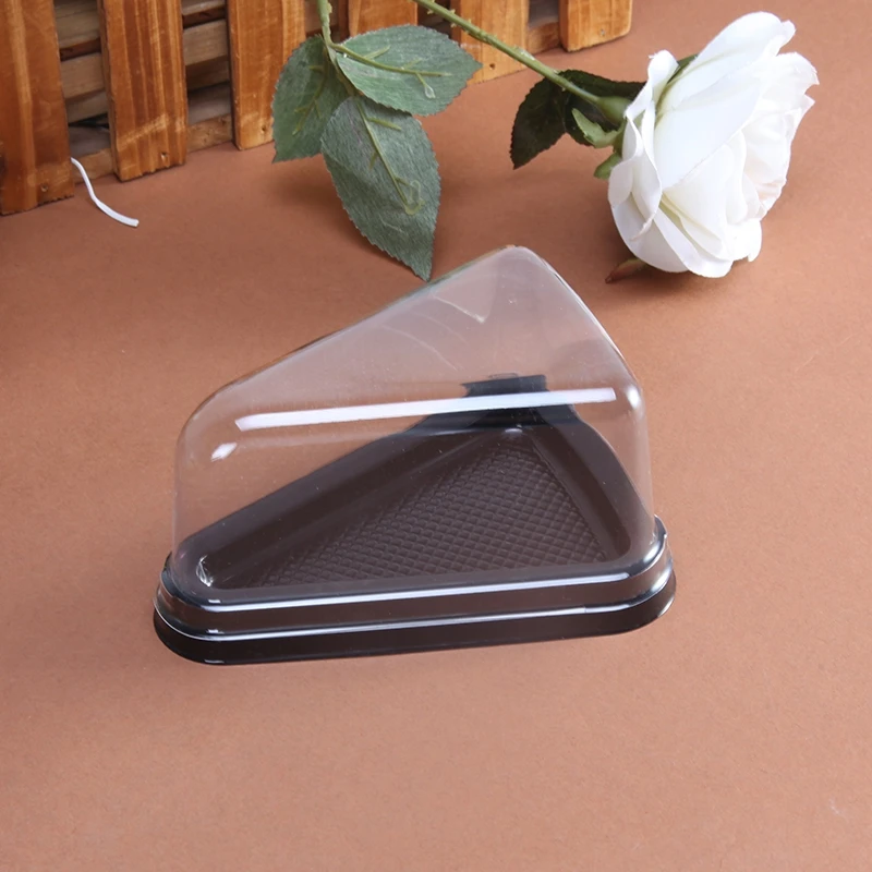 10PCS Free shipping Thicker Transparent Triangle Cake Box pastry ...