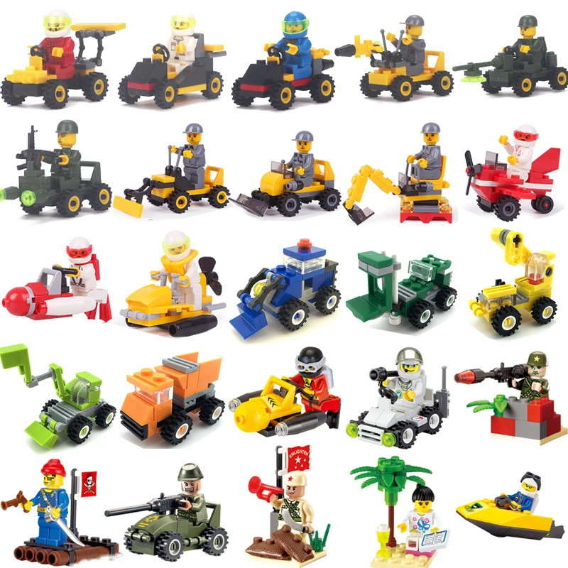 1PCS DIY Transformation Engineering Vehicle Model Building Blocks Kits ...