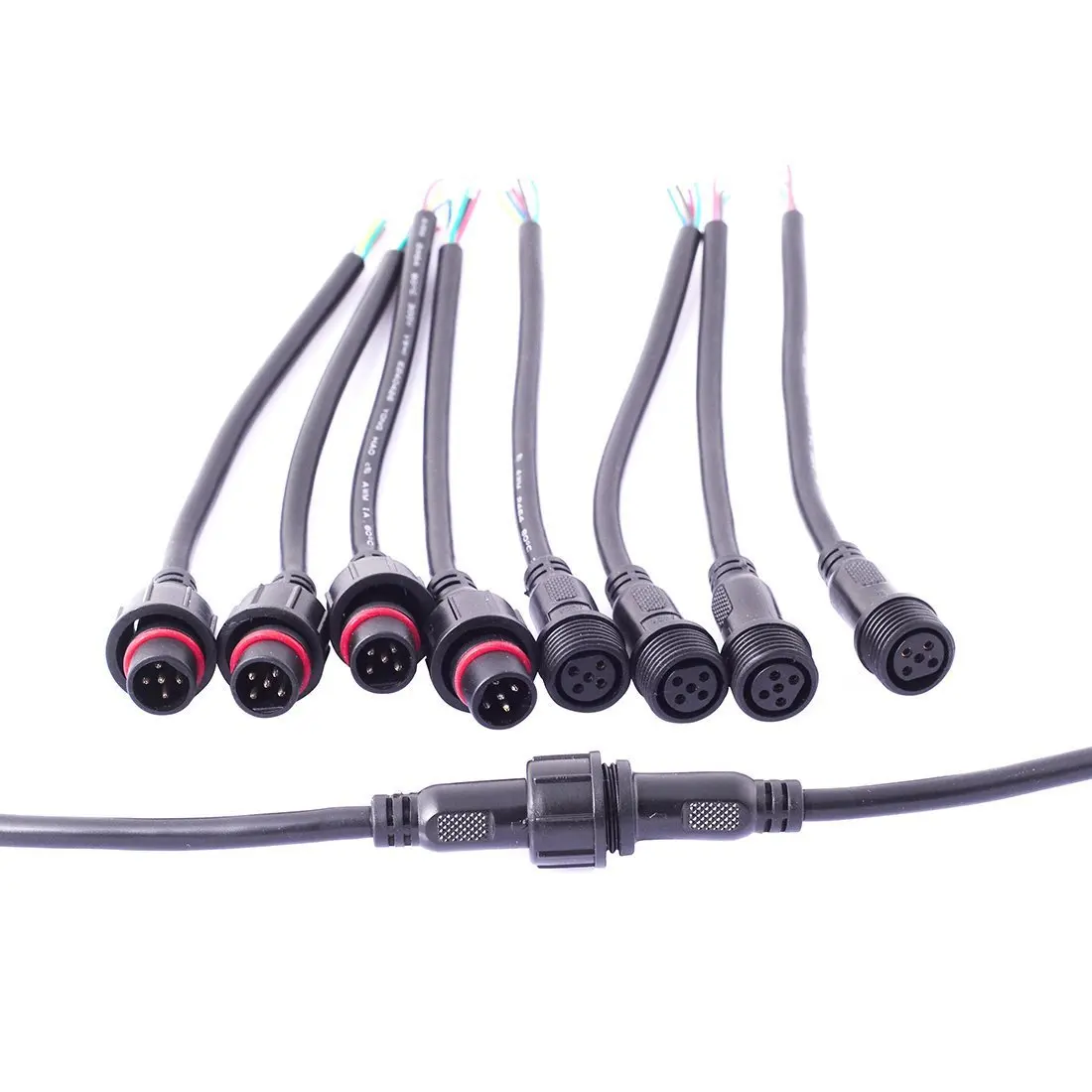 Factory direct 5 black and white LED waterproof connector led ...