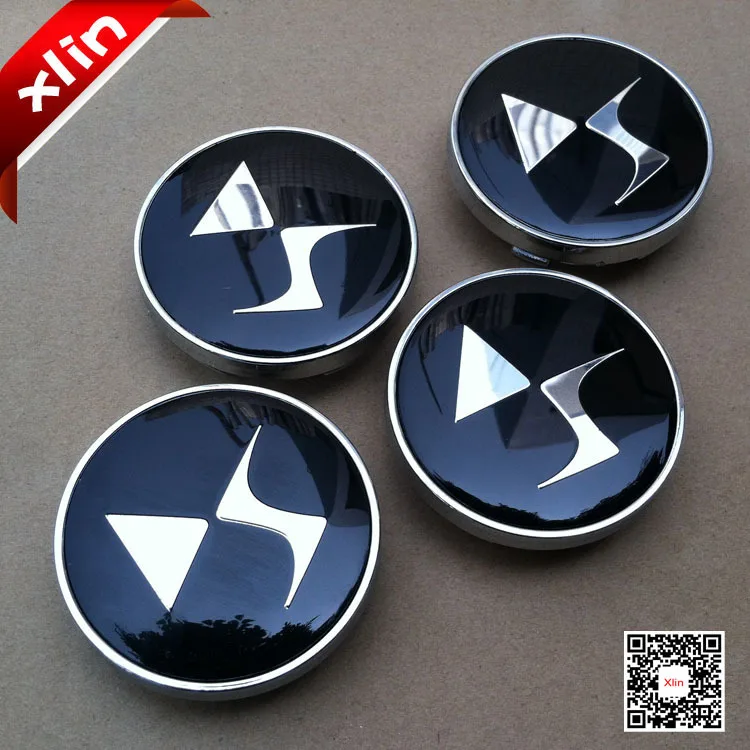 4pcs 2015 Newest 60mm Citroens DS Deesse logo Car Wheel center Hub Cap ...
