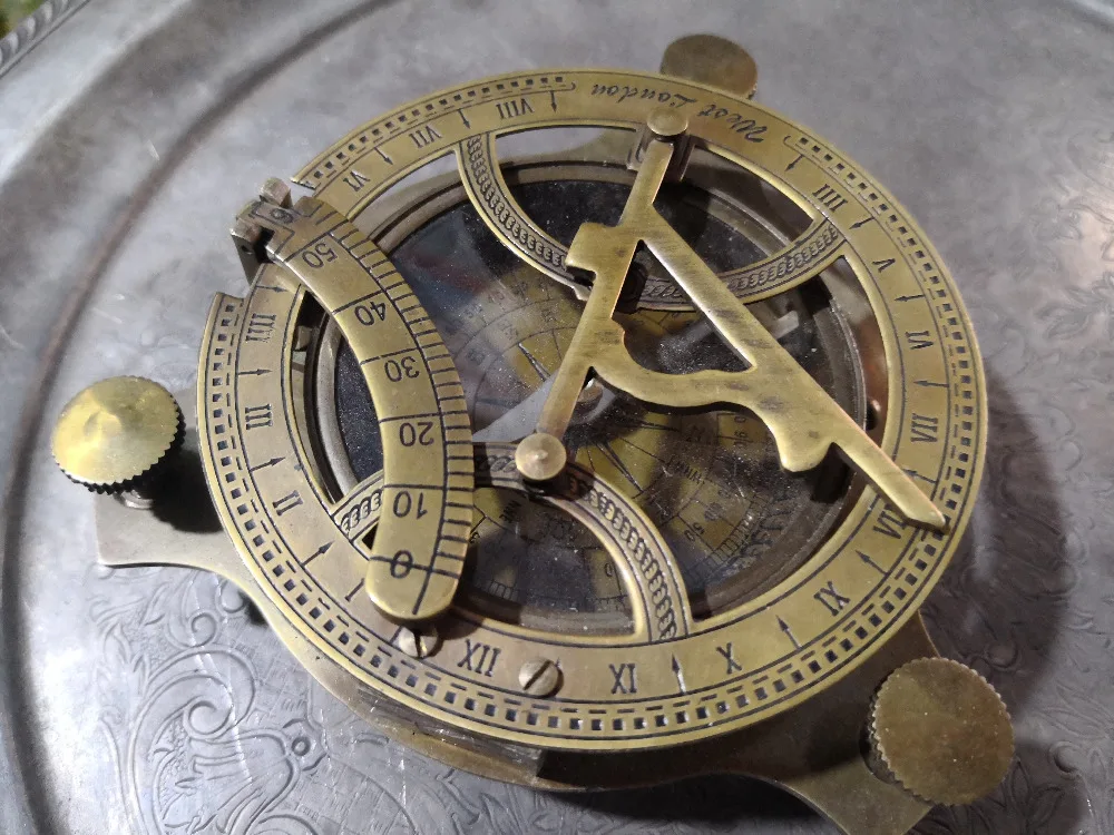 Aliexpress.com : Buy Medieval ornaments folding sundial copper ...