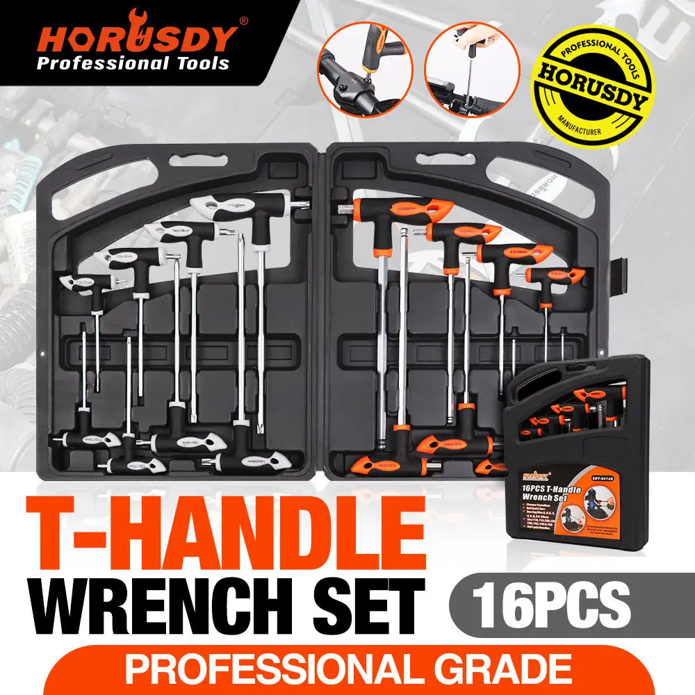 HORUSDY 16Pcs T Handle Set Torx Wrench Set Ball End Wrench Allen Wrench ... HORUSDY 16Pcs T Handle Set Torx Wrench Set Ball End Wrench Allen Wrench ...