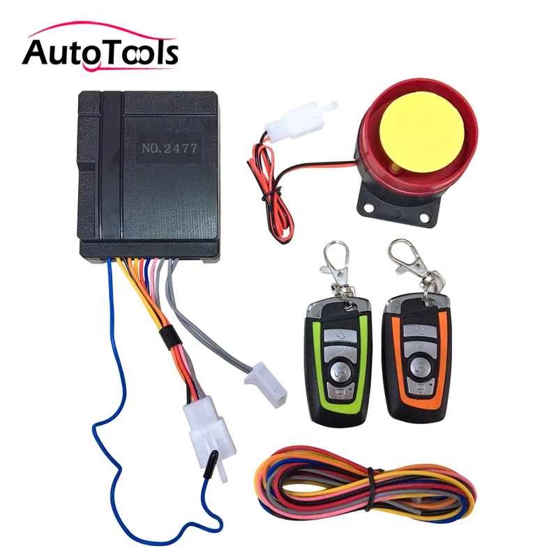 Anti theft Security Motorcycle Alarm System Remote Control Engine Start ...