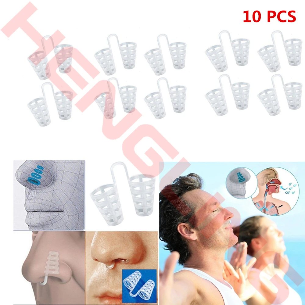 10 Pcs Stop Anti Snoring Solution Device Snore Stopper Mouthpiece Tray