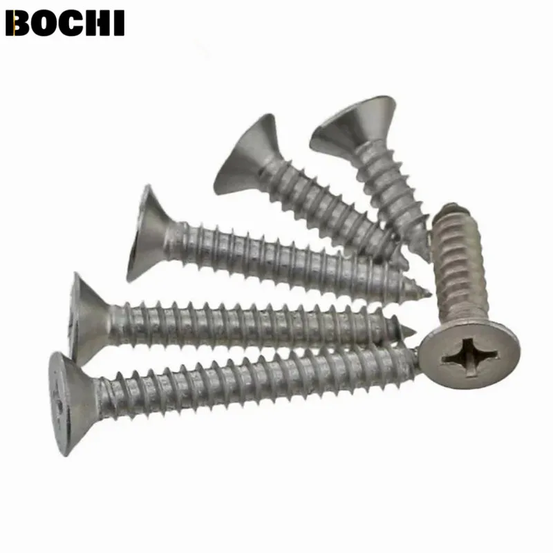 free-shipping-20pcs-316-stainless-steel-M5-M6-countersunk-head-tapping ...