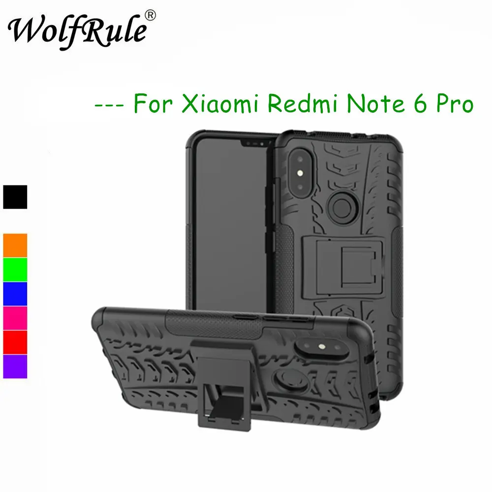 Cases For Xiaomi Redmi Note 6 Pro Cover Dual Layer Armor Silicone Back ...