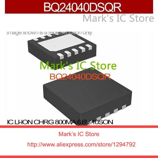 BQ24040DSQR IC LI ION CHRG 800MA 6.6V 10SON BQ24040DS 24040 BQ24040 ...