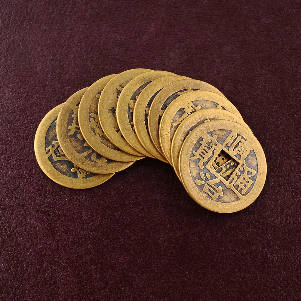 Feng Shui Tools Mini Bamboo I Ching Divination Set With Copper Coins ...
