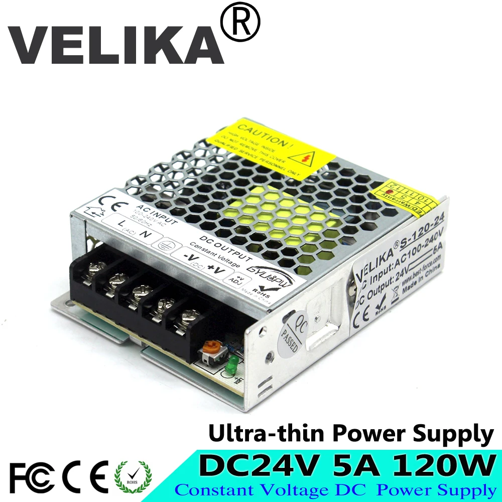 Ultra-thin-DC24V-5A-120W-Power-Supply-Switching-Driver-110v-220V-AC-DC ...