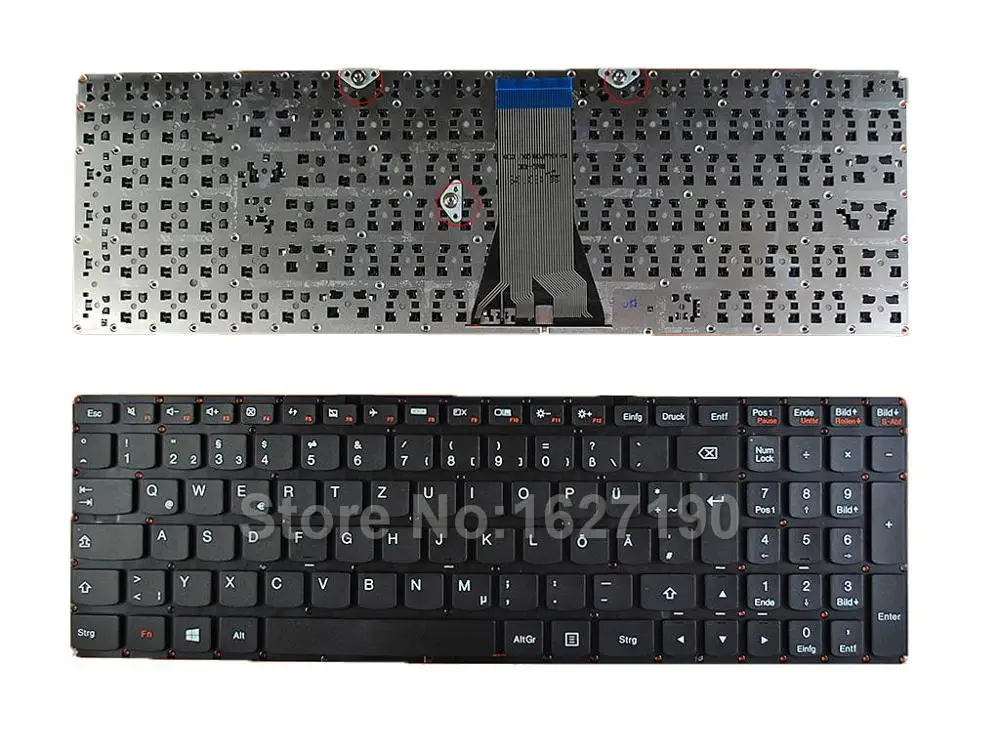 German laptop keyboard for LENOVO S500 flex 15 BLACK Without FRAME ...