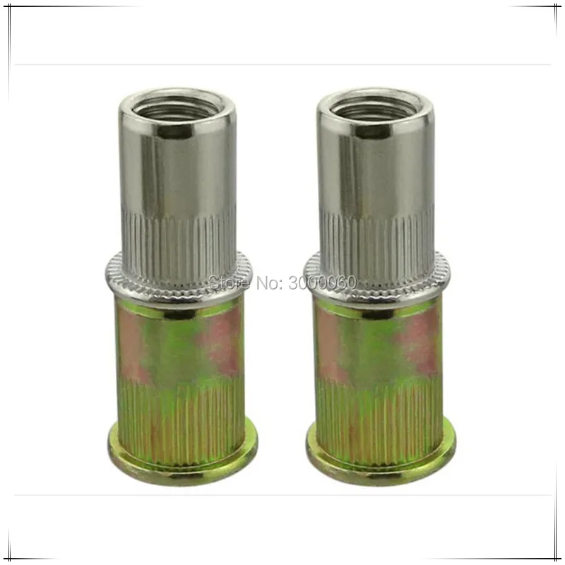 3/8 16 색상 아연 도금 강철 널링 바디 플랫 헤드 리벳 너트 200 개/몫|rivet nut|nut nuthead nuts ...