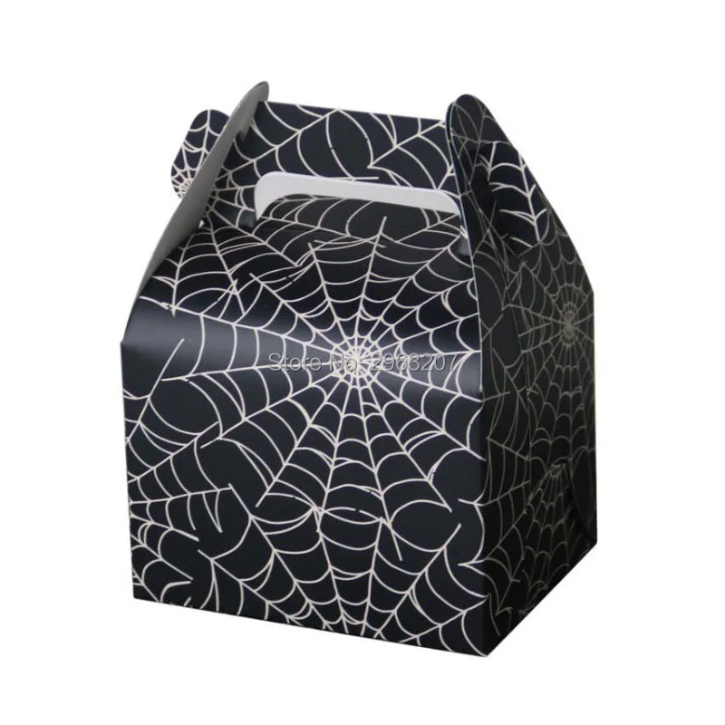 500pcs Spider Web Candy Box Halloween Theme Party Gift Handle Bags ...