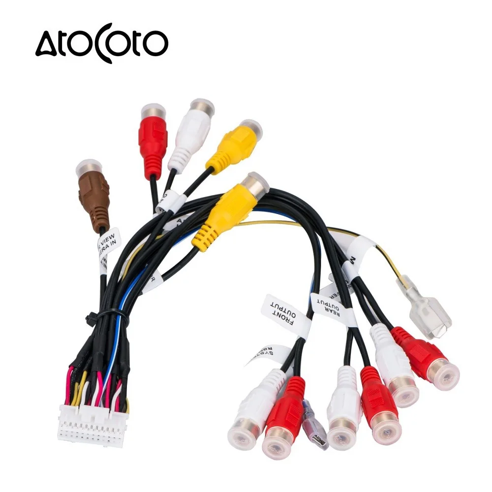 24 Pin Plug Car Stereo Radio RCA Output Wire Harness Wiring Connector ...