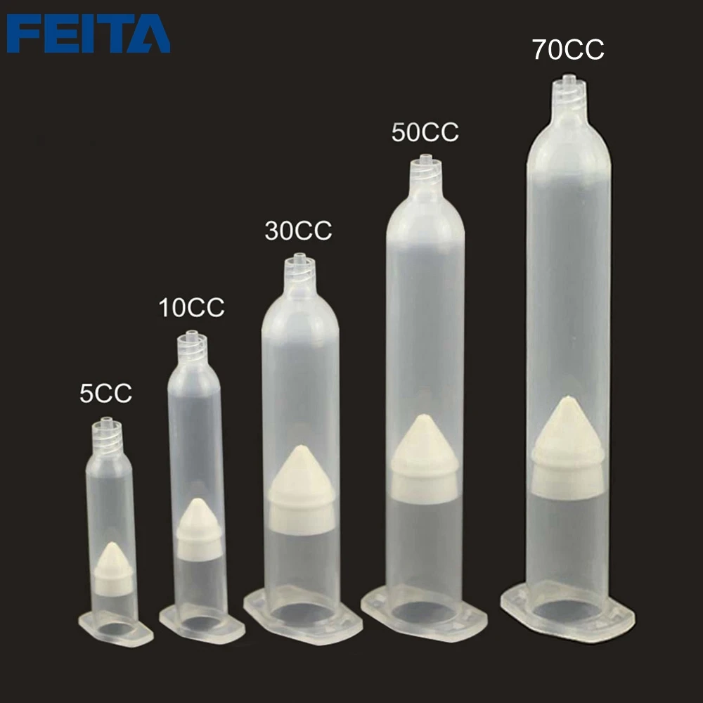 FEITA 20pcs/Bag 5CC 10CC 30CC 50CC 70CC Clear Air Syringe Dispenser ...