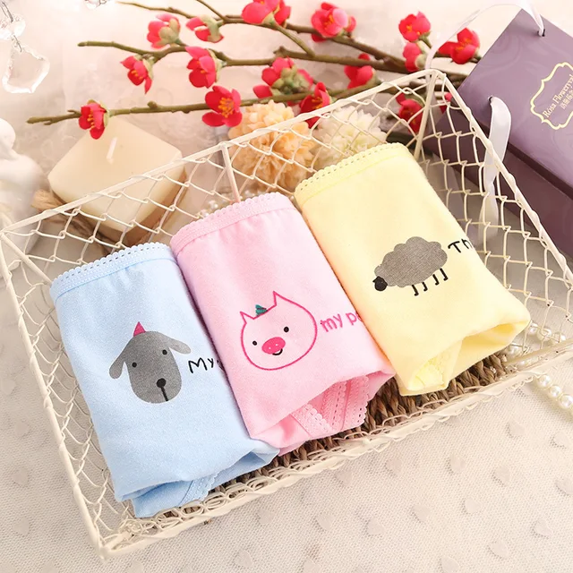 SP&CITY Cartoon Cute Underwear Animal Letter Cartoon Funny Panties ...