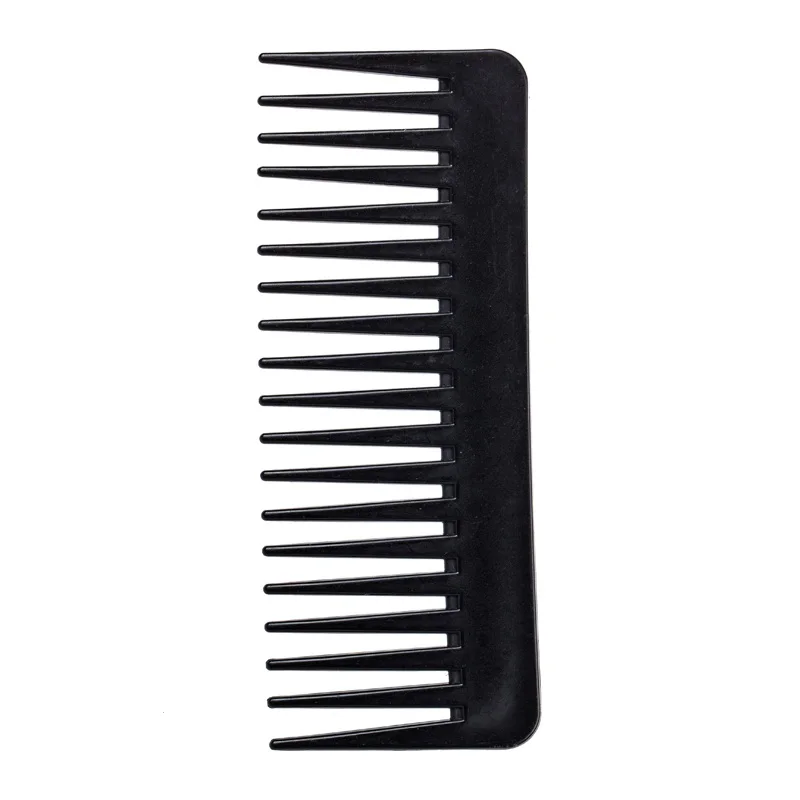 1Pcs 19 Teeth Tooth Comb Large Wide Black Plastic Pro Salon Barber ...