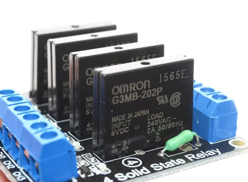5V 4 CH OMRON SSR Solid Relay Module- 2A output.