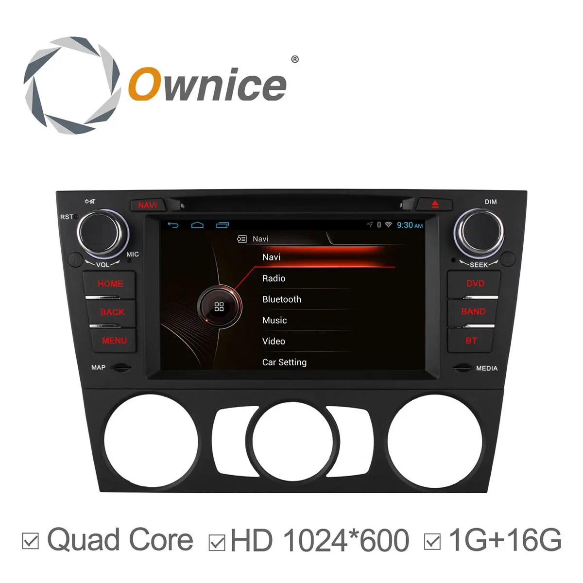 Original UI 1024*600 Quad Core Car DVD Navigation for BMW E90 E91 E92 ...