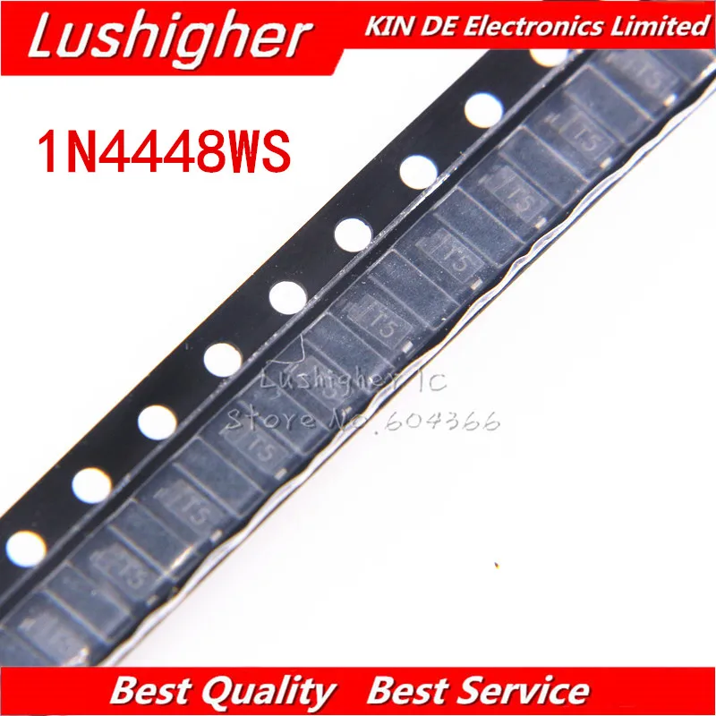 100pcs 1N4448WS SOD 323 marking T5 1N4448W 1N4448WS 7 F 1N4448 IN4448 ...
