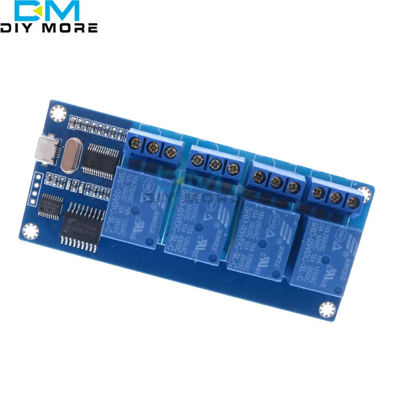 micro usb relay module 5v 4 channel relay module, relay control panel ...