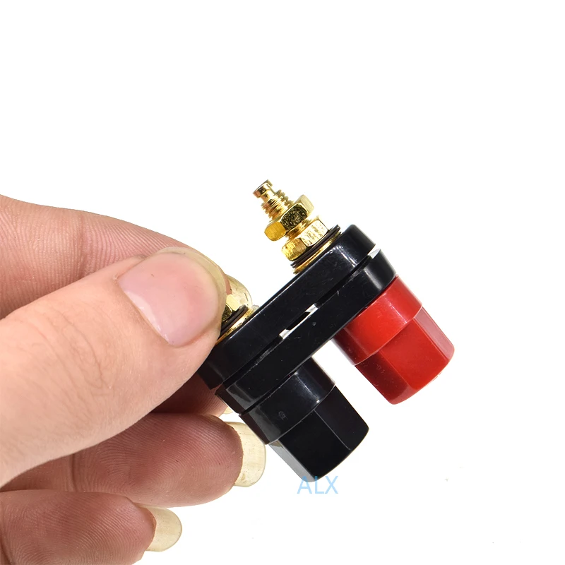 Dual Banana plugs Couple Terminal blocks Red Black Connector 4mm jack ...
