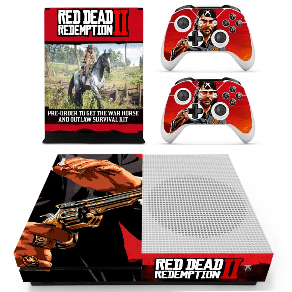 Red Dead Redemption 2 Skin Sticker for Xbox One S Console and ...