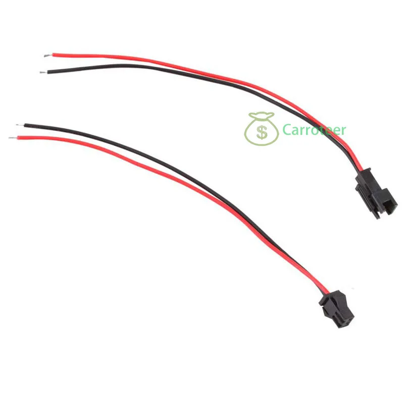 Carroteer Shop Flexible JST Connector 2 Pin Led Strip Lamp Snap in Male ...