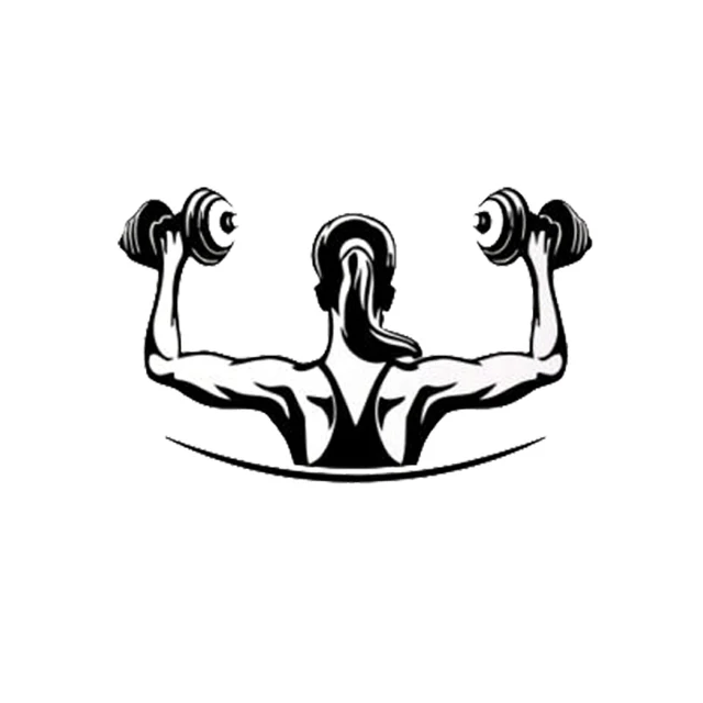 14.4*8.9CM Physical Fitness Fashion Female Athletes Car Stickers ...