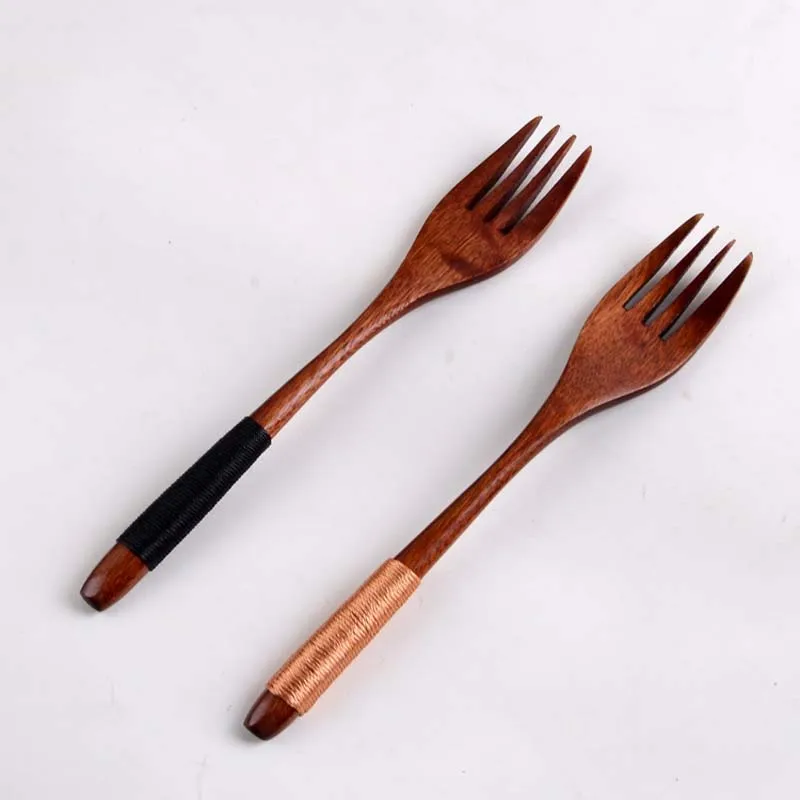 BalleenShiny 1pc Japanese Style Wooden Fruit Fork Handmade Cable Tie ...