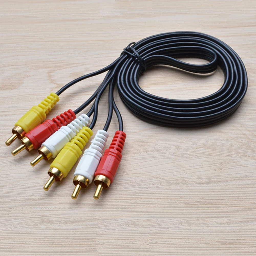 Cable AV de 6 enchufes de 10M, 50 conectores, 3RCA a 3RCA, Cable de ...