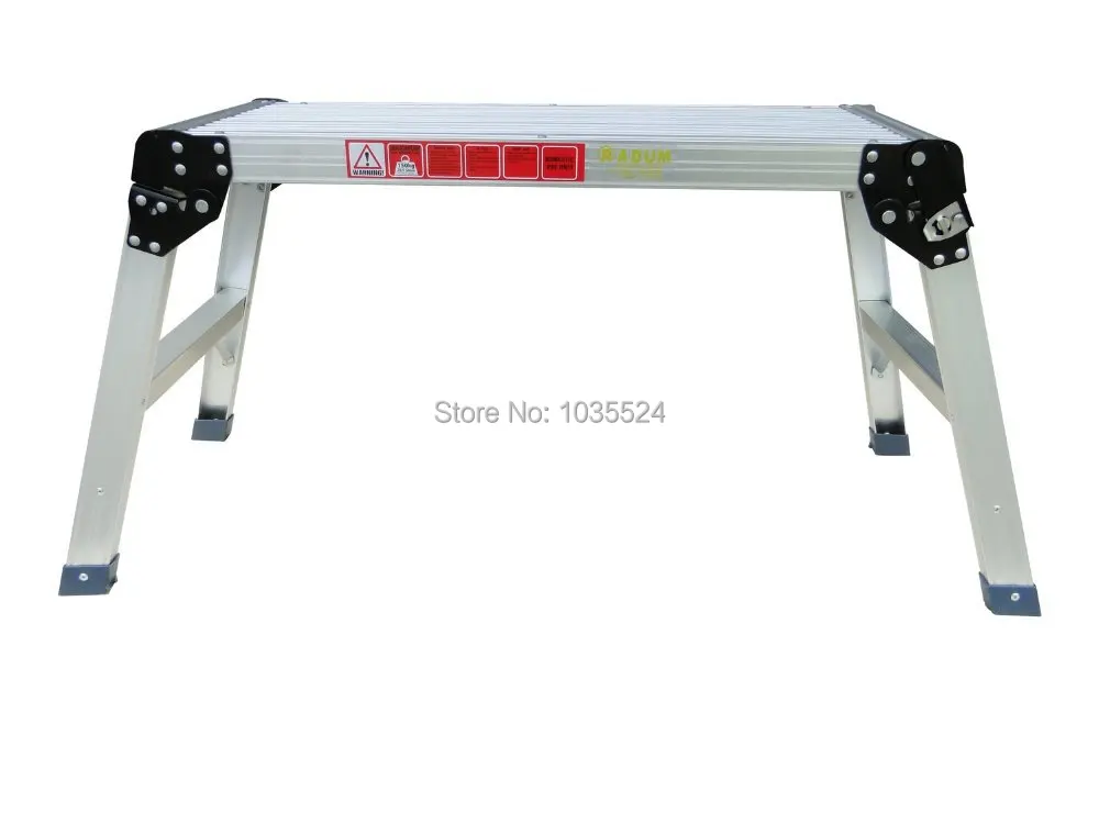 Step Stool Folding Aluminum Work Platform Construction with Safety Legs ...