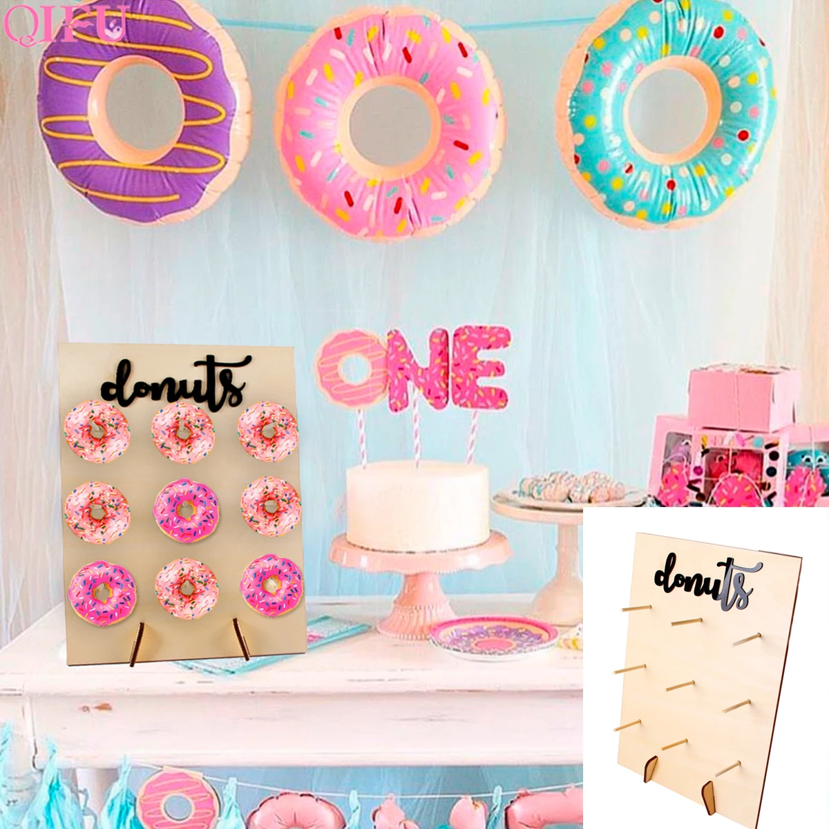 Donut Party Supplies Donuts Wall Wedding Decoration Rustic Donut Boards ...