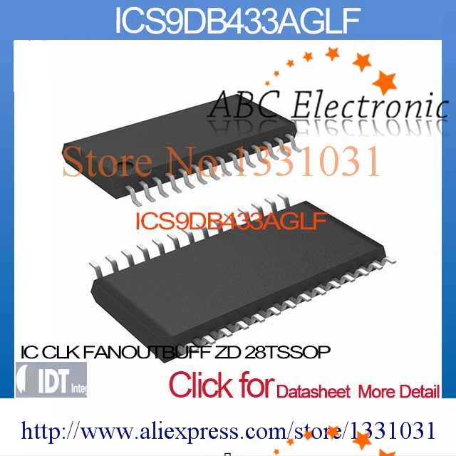 ICS9DB433AGLF-IC-CLK-FANOUT-BUFF-ZD-28TSSOP-ICS9DB433AGLF-433-ICS9DB433 ...